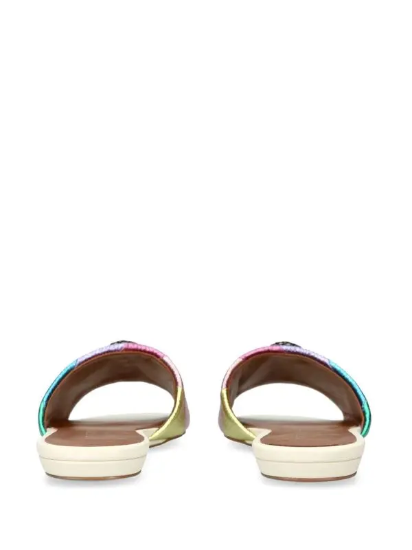 Kurt Geiger Kensington Metallic-effect Leather Sandals